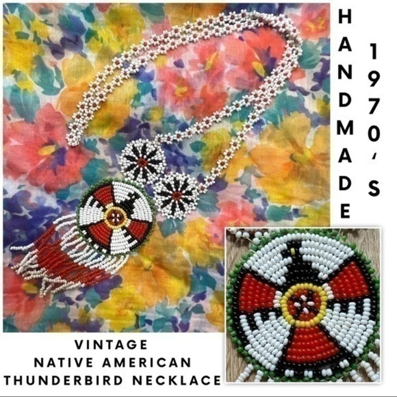 Vintage | Jewelry | Vintage Native American Handmade Sead Bead ...
